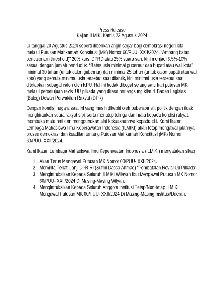 Press Release ILMIKI | PDF