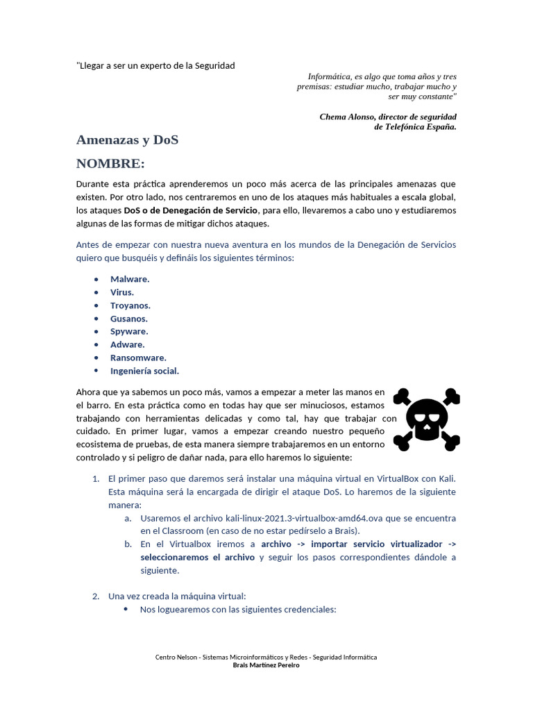 Amenazas y DoS (1) | PDF