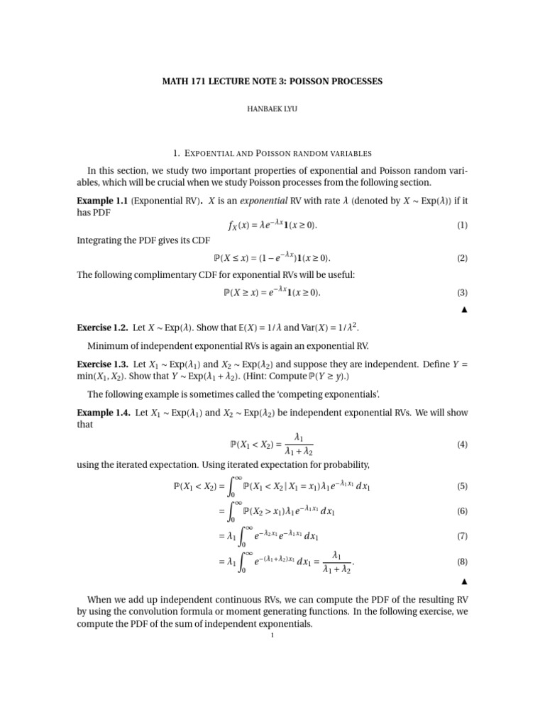 Poisson Process 2 | PDF