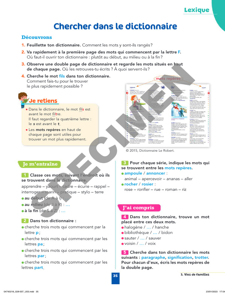 IM E N: Chercher Dans Le Dictionnaire | PDF