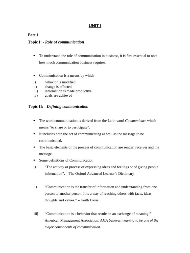 UNIT I - Updated Basics of Technical Communication | PDF