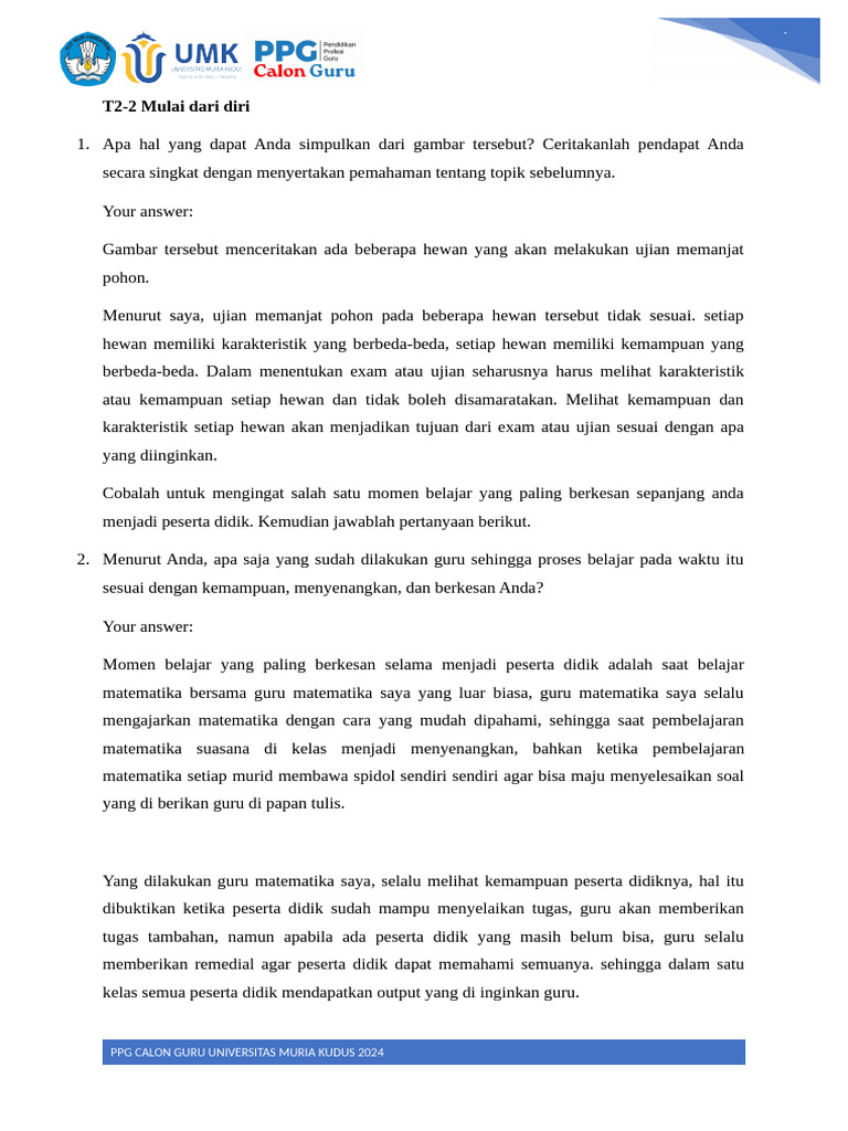 T2-2 Mulai Dari Diri | PDF