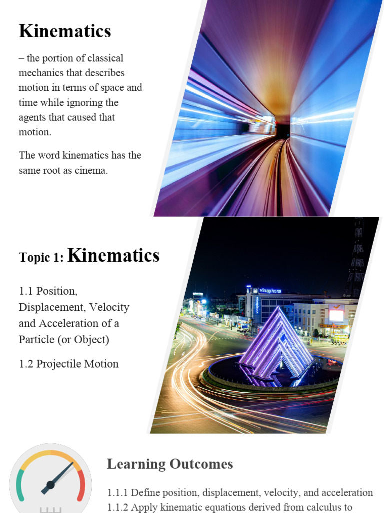 Lesson 1 Kinematics | PDF