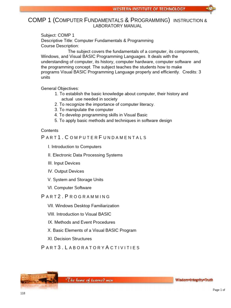 COMP7 Handouts | PDF