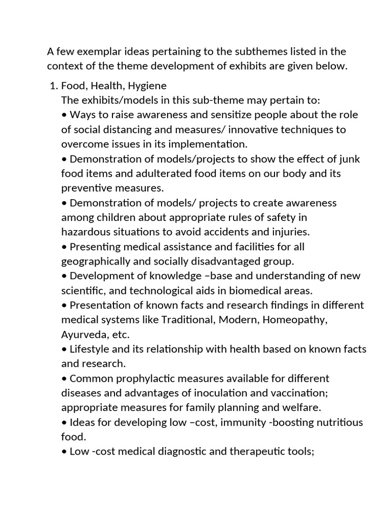 Project Ideas For RSBVP | PDF