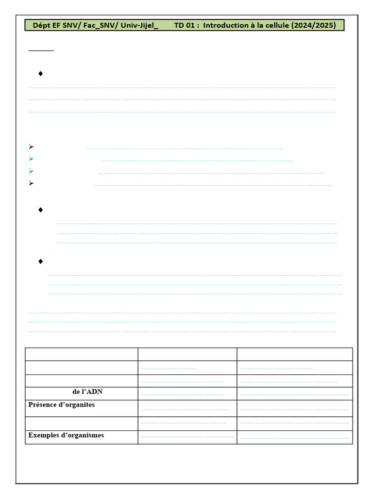 TD01 Généralités | PDF