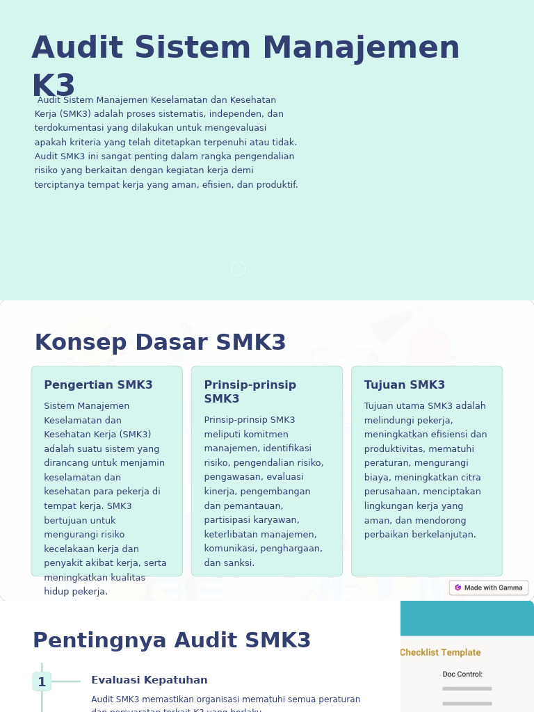 Audit Sistem Manajemen K3 | PDF