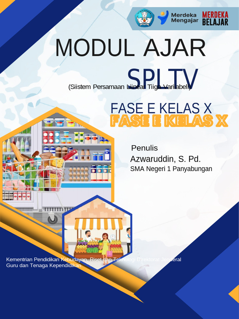 Modul Ajar Matematika - Modul Ajar SPLTV (Sistem Persamaan Linier Tiga Variabel) - Fase E ...