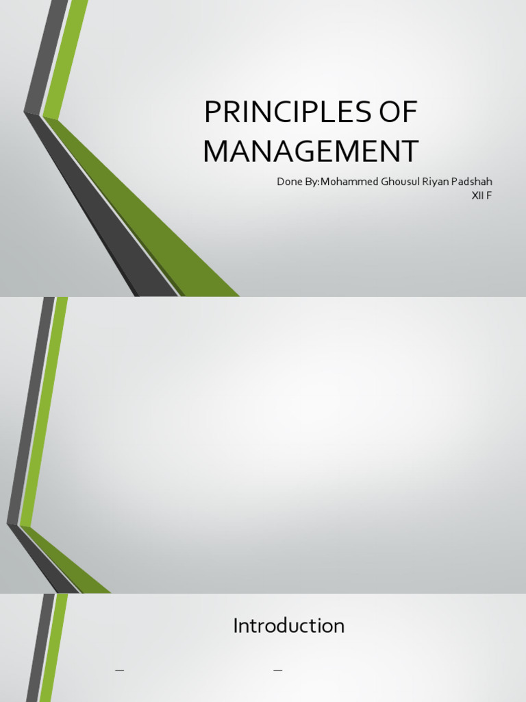 Principles of Management | PDF