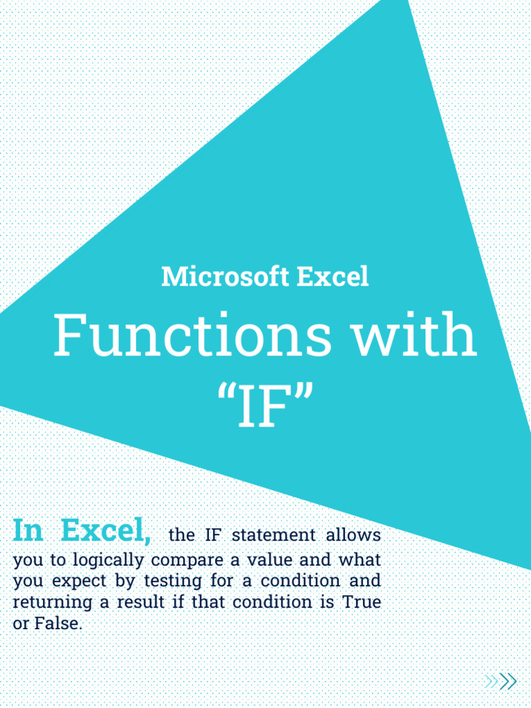 MS Excel Functions With IF | PDF