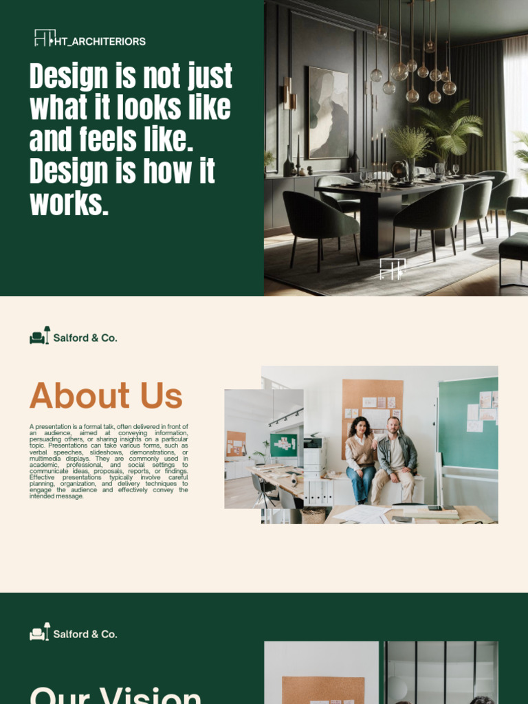 Green and Beige Minimalist Interior Design Presentation PDF | PDF