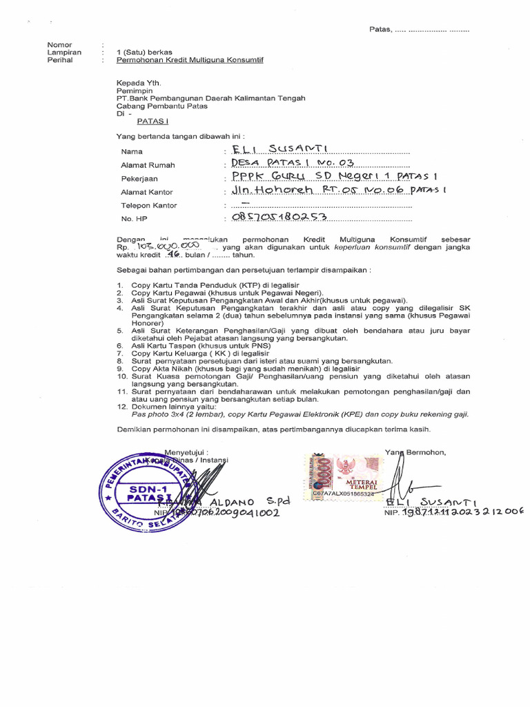 Berkas Pengajuan | PDF