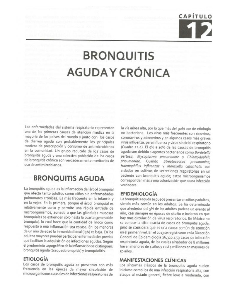 Bronquitis Aguda y Cronica | PDF