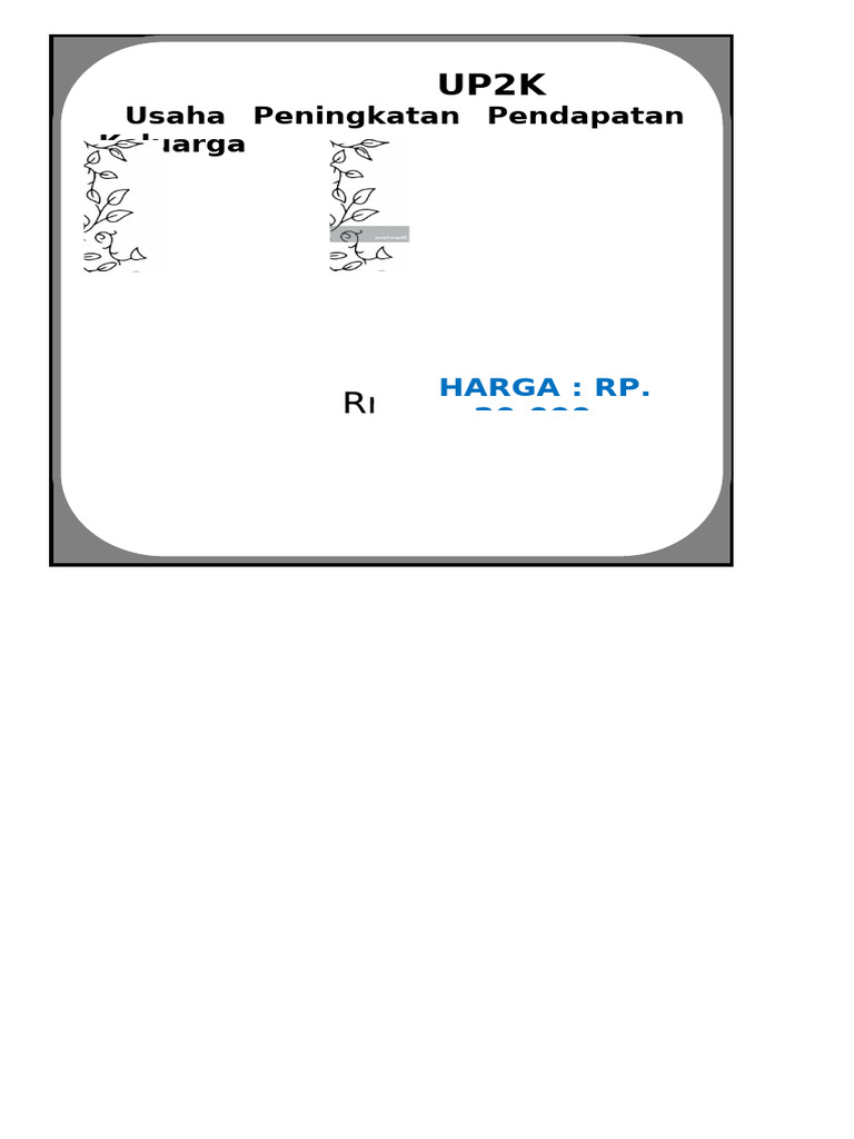 Contoh Label Produk Pkkedit | PDF