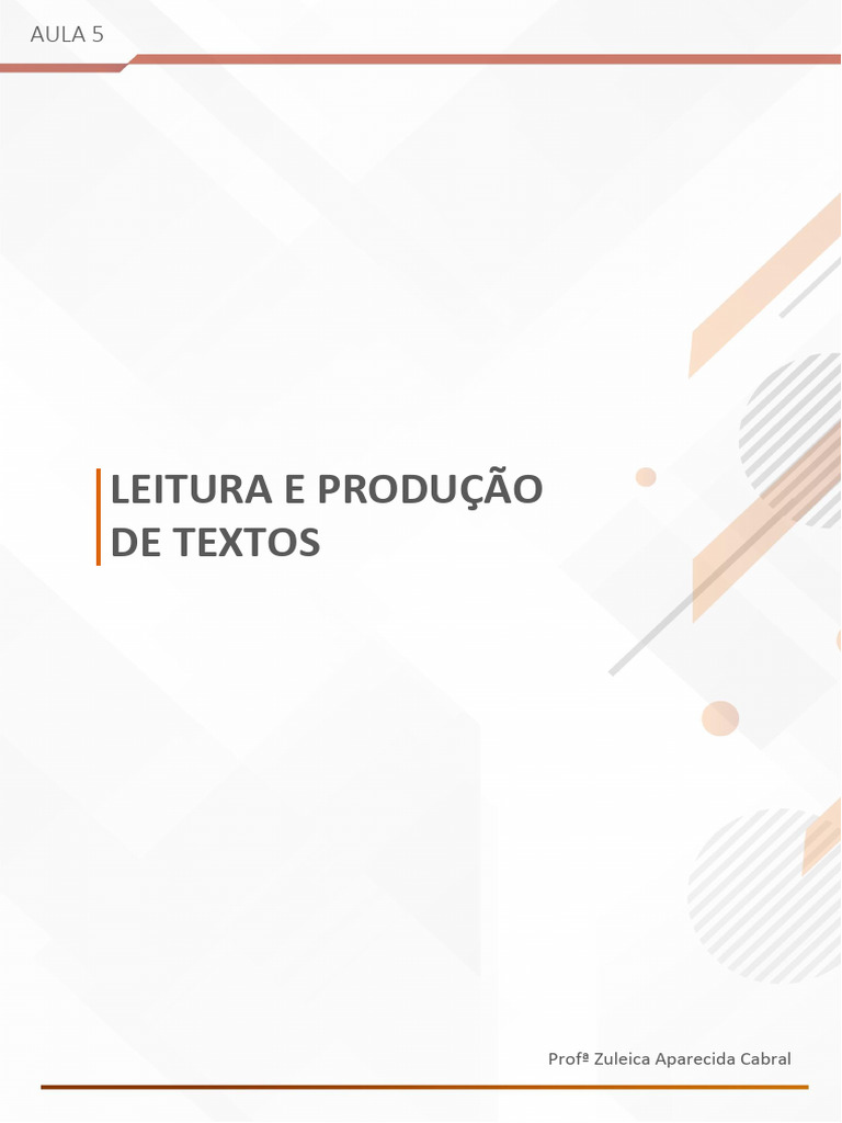 Leitura - aula 5 | PDF