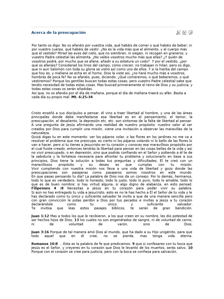 Acerca de La Preocupaci N | PDF