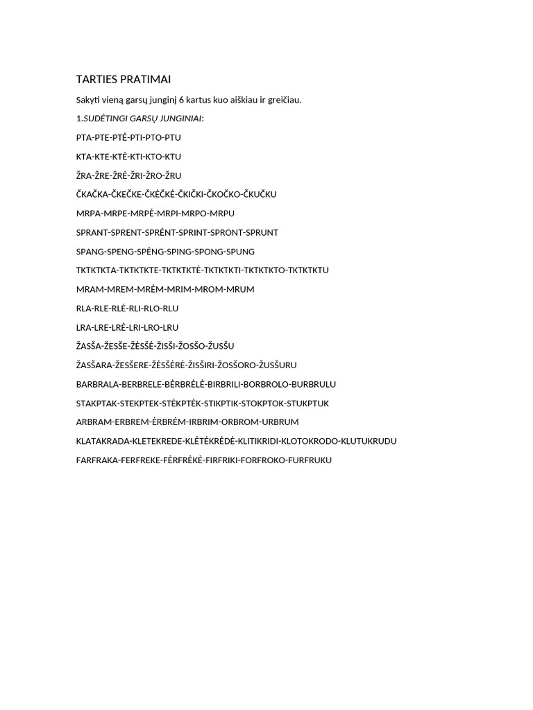Tarties Pratimai 023038 | PDF