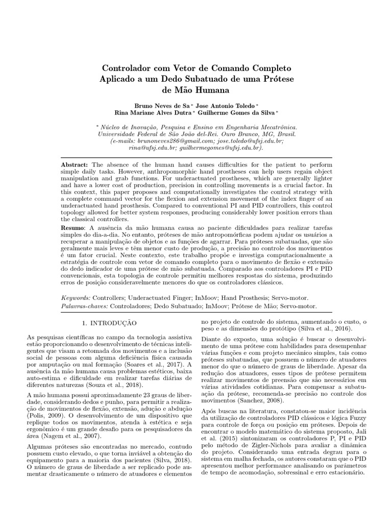 Controle de Dedo Subatuado - Sa, Et Al | PDF