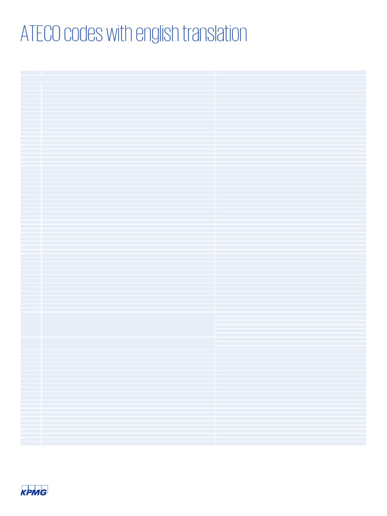 Ateco Codes Att | PDF