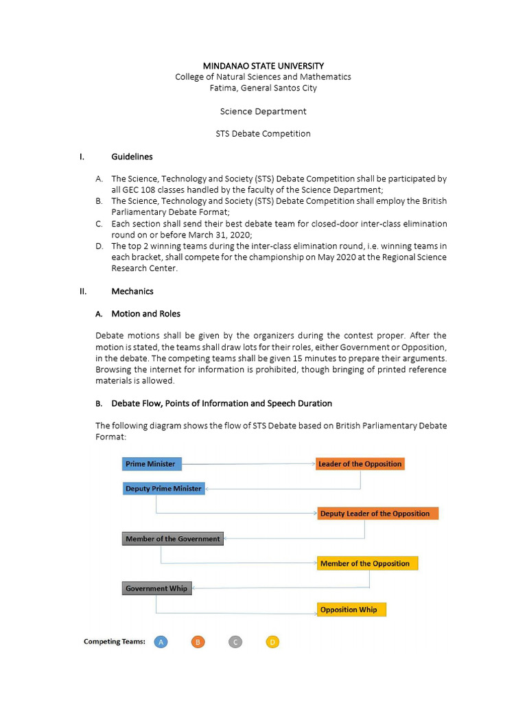 Debate Guidelines and Mechanics | PDF