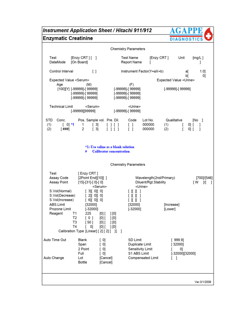 Enzymatic CRT - H911 Application | PDF