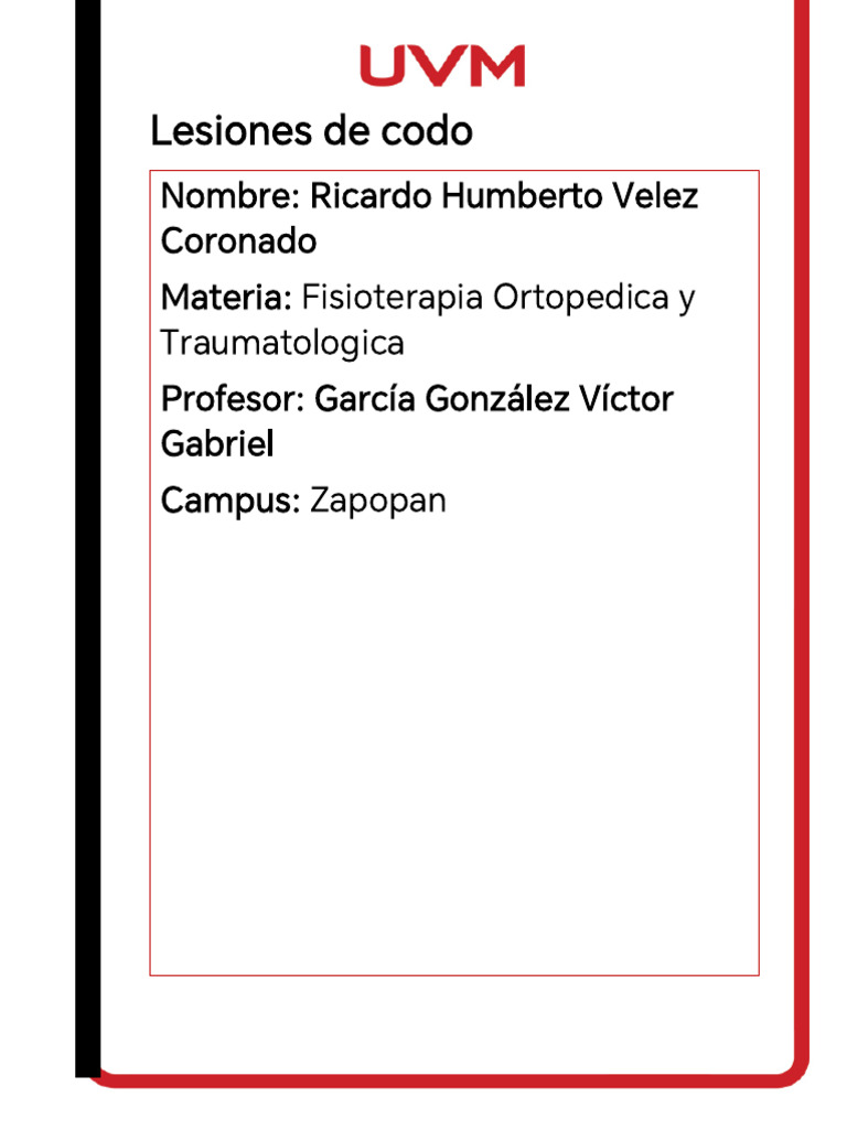 Lesiones De Codo Pdf