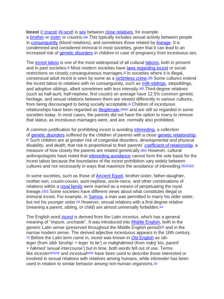 Incest | PDF