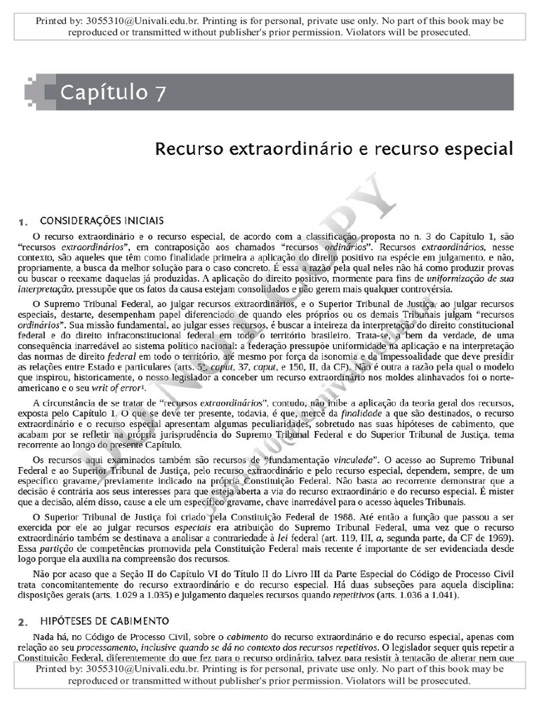 Cap 7 Estudo em Sala - RESP e RE | PDF