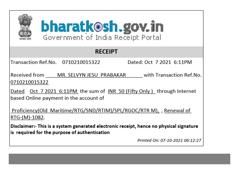 Transaction Receipt | PDF