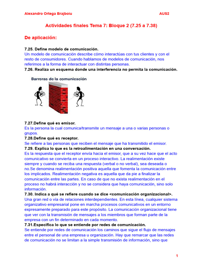 Actividades Finales Tema 7 - Bloque 2 | PDF