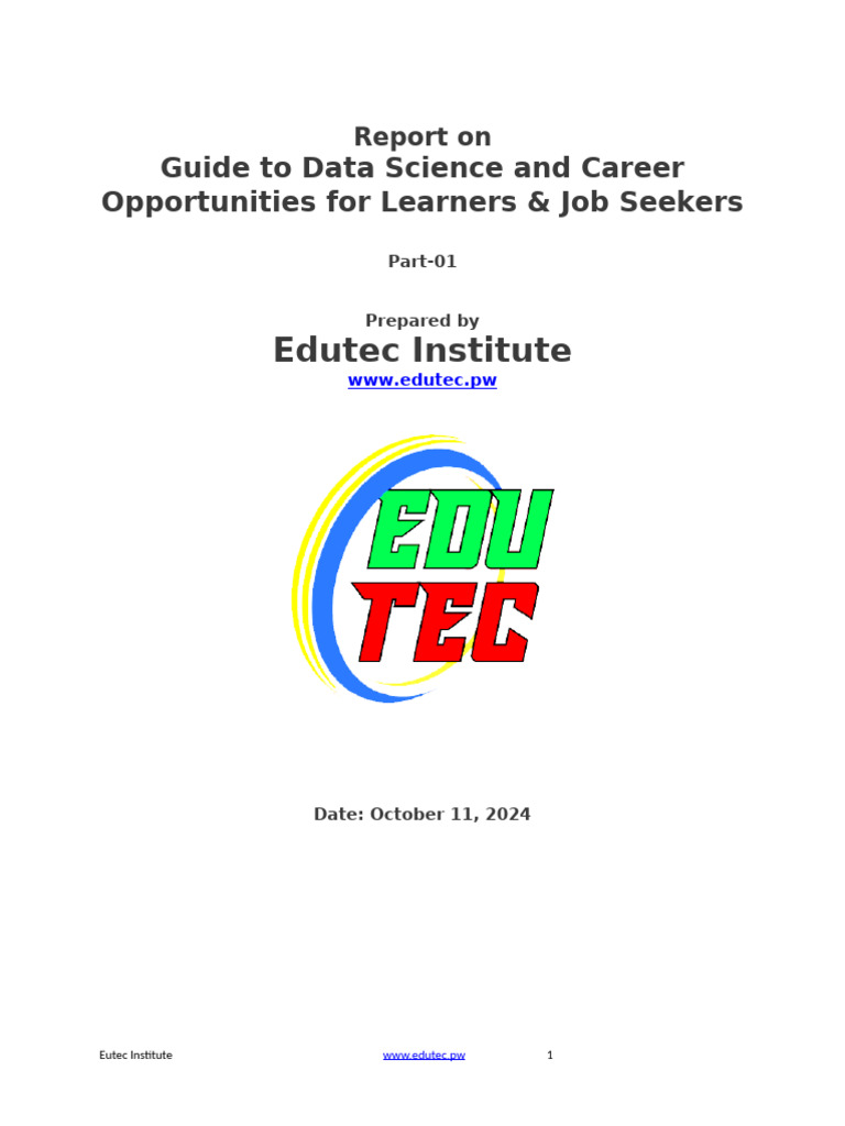 Guide To Data Science 1 | PDF