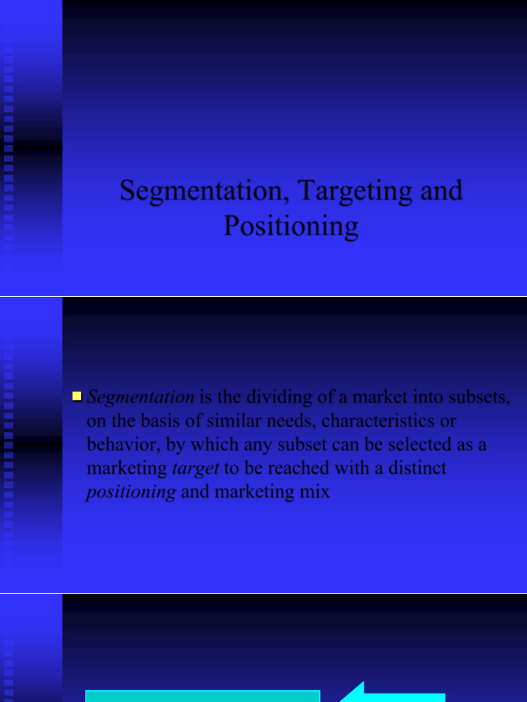 Session 4 - Segmentation Targeting Positioning | PDF