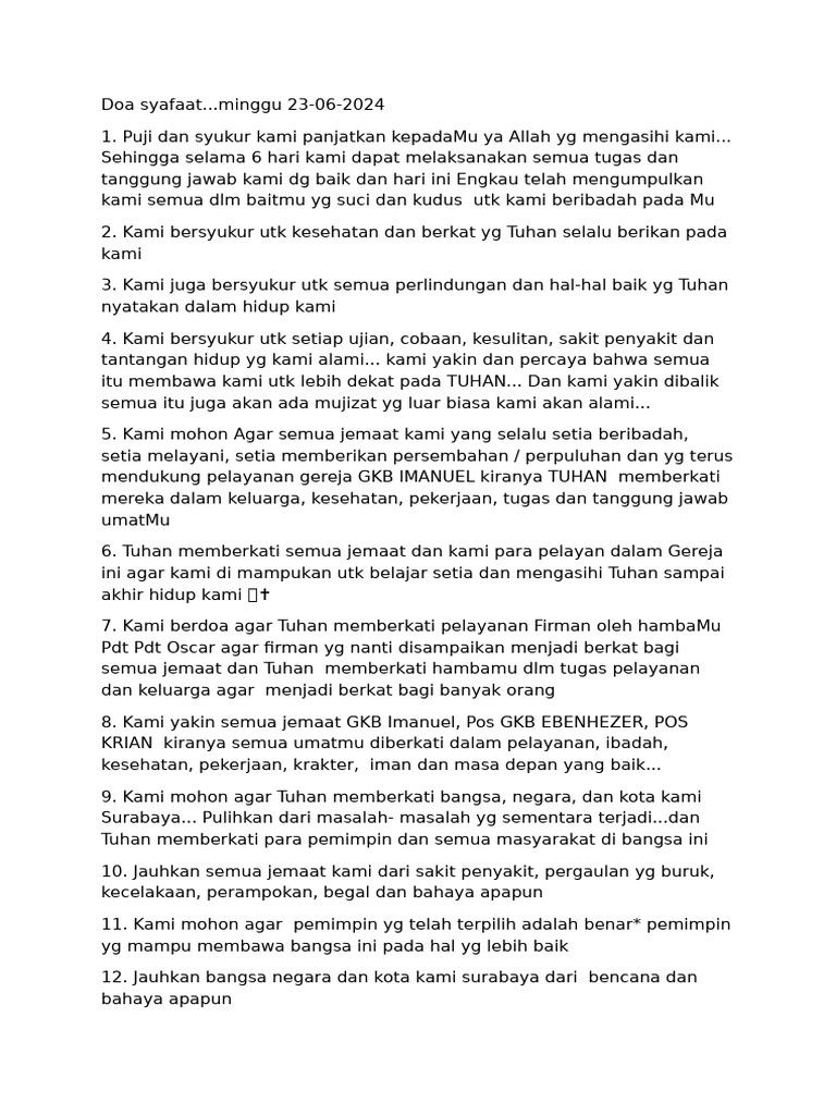 Doa Syafaat | PDF