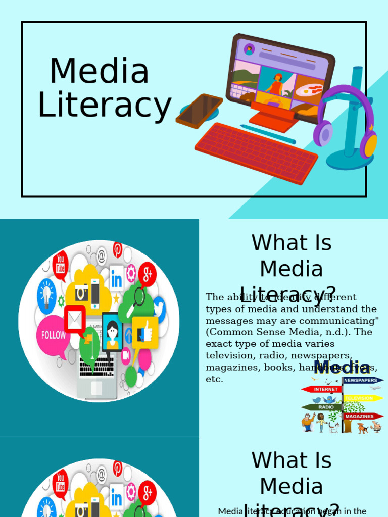 Media Literacy Education Presentation in Colorful Illustrative Style | PDF