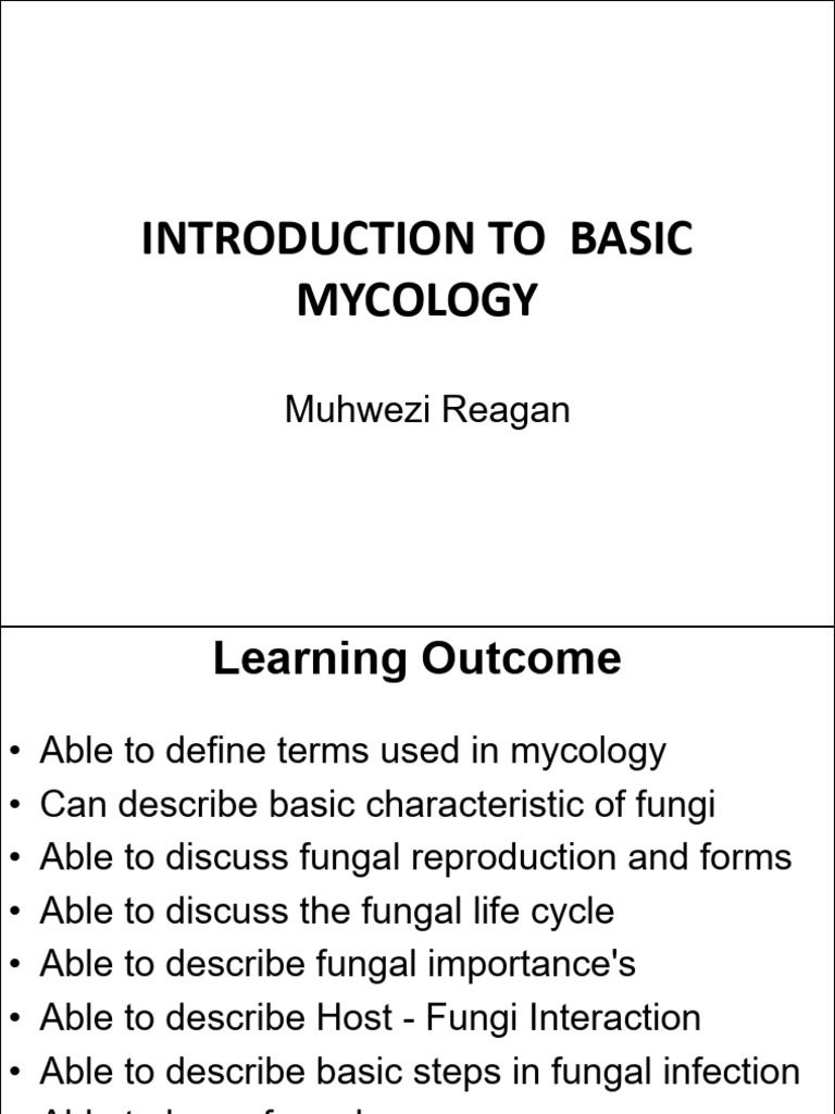 Basic Introduction to Mycology | PDF Basic Introduction to Mycology | PDF