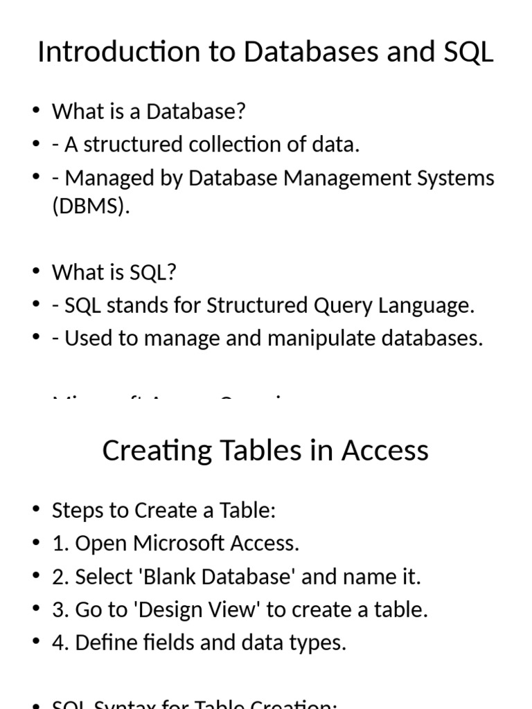 SQL Tutorial Slides With Questions | PDF