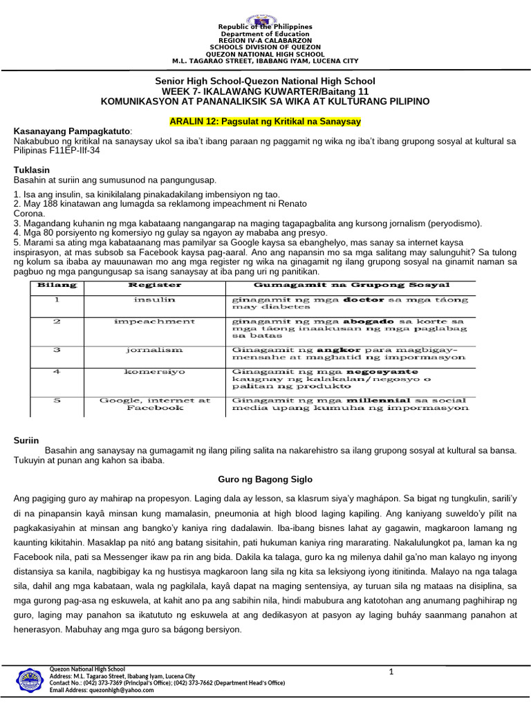 Week 7 - KPWKP - Q2 | PDF