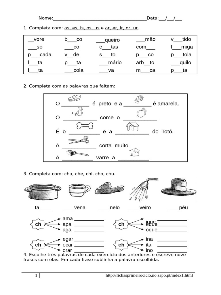 Ficha Ditongos | PDF