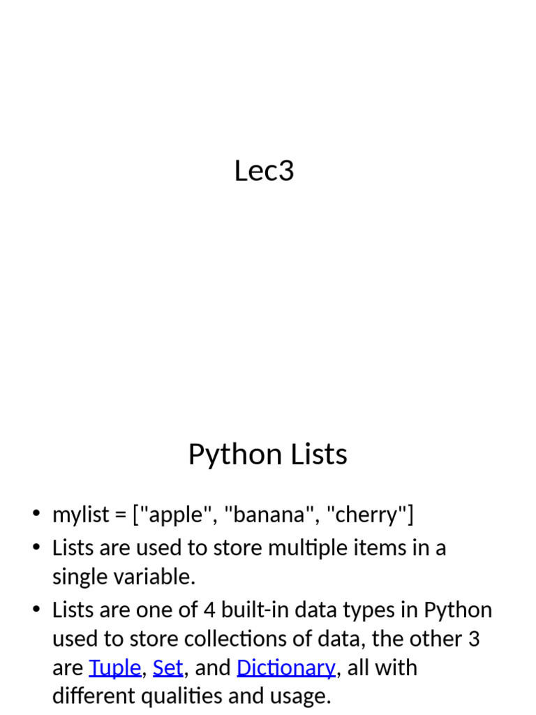 Lec3 Python | PDF