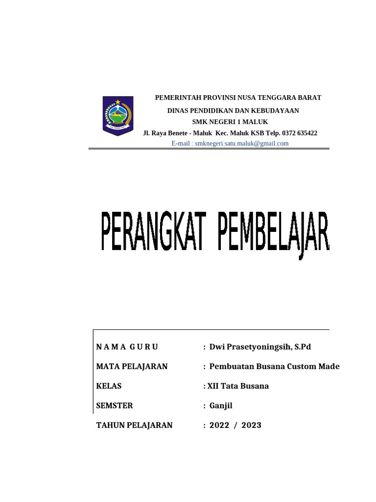 RPP PBCM KD 3.9 Menganalisis Rancangan Bahan Lab Sheet) Kebaya | PDF