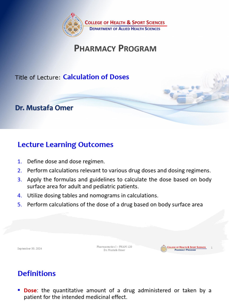Lec 08 - Calculation of Doses | PDF