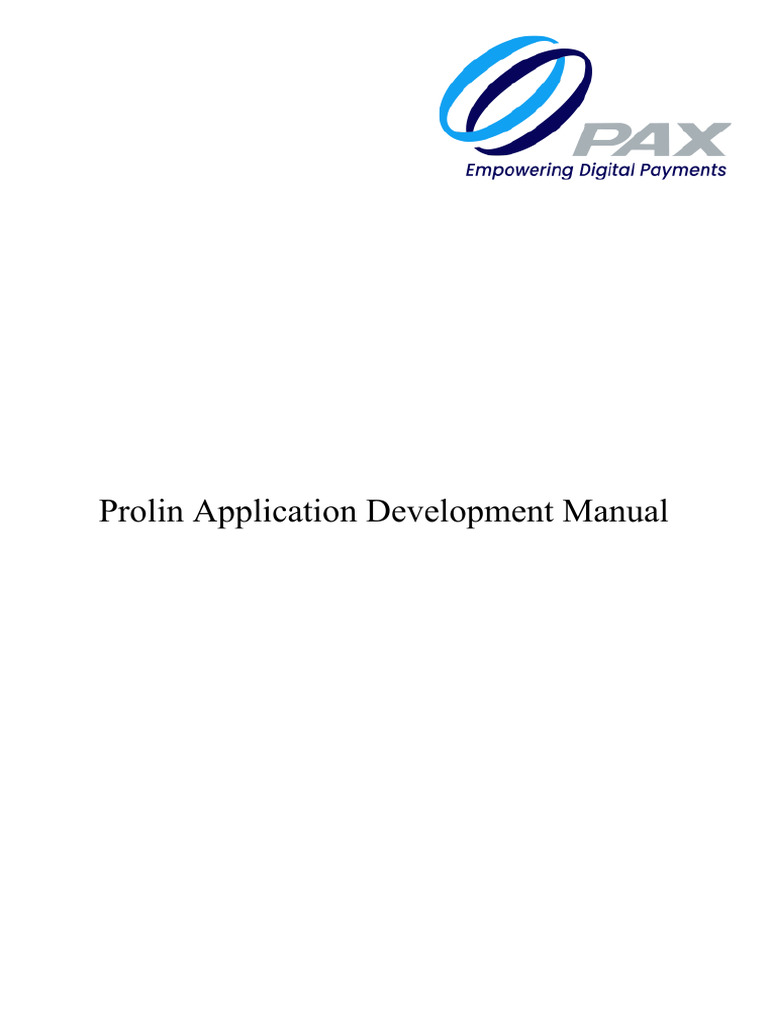 Prolin Application Development Manual - 20231130 | PDF