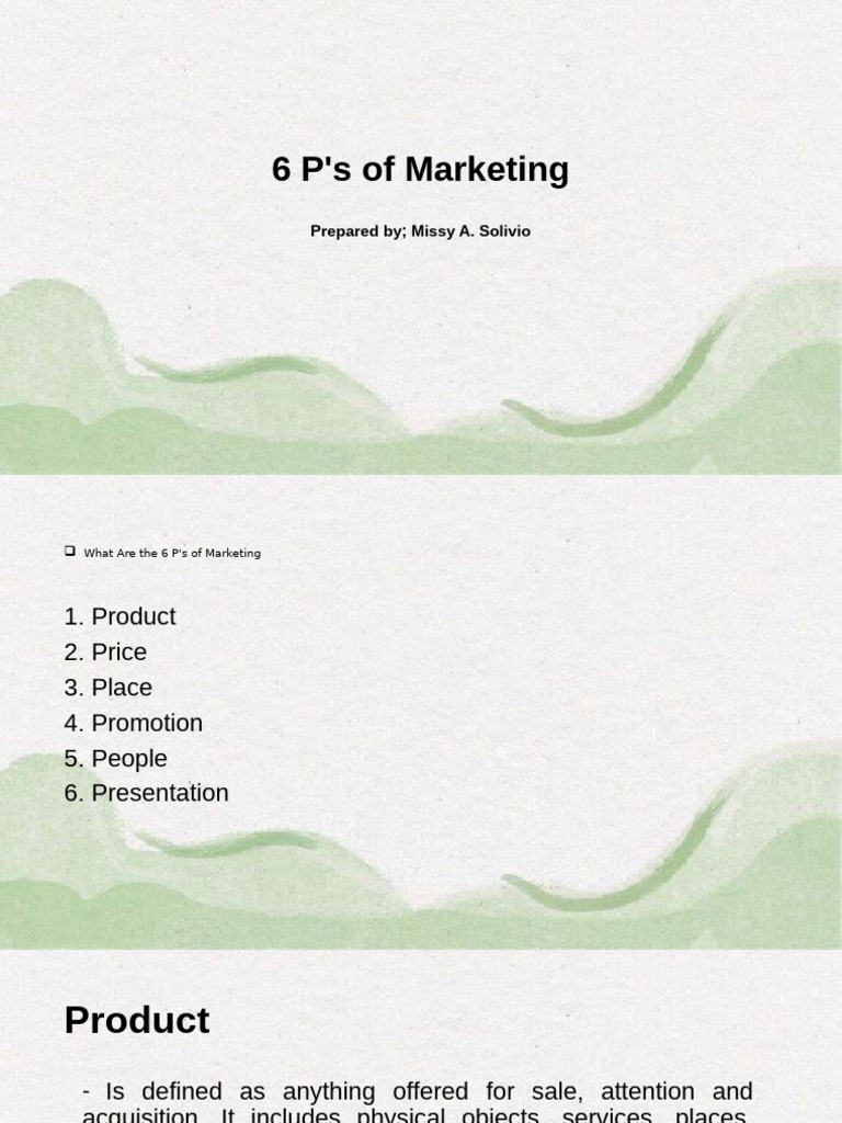 6 Ps of Marketing 1 | PDF