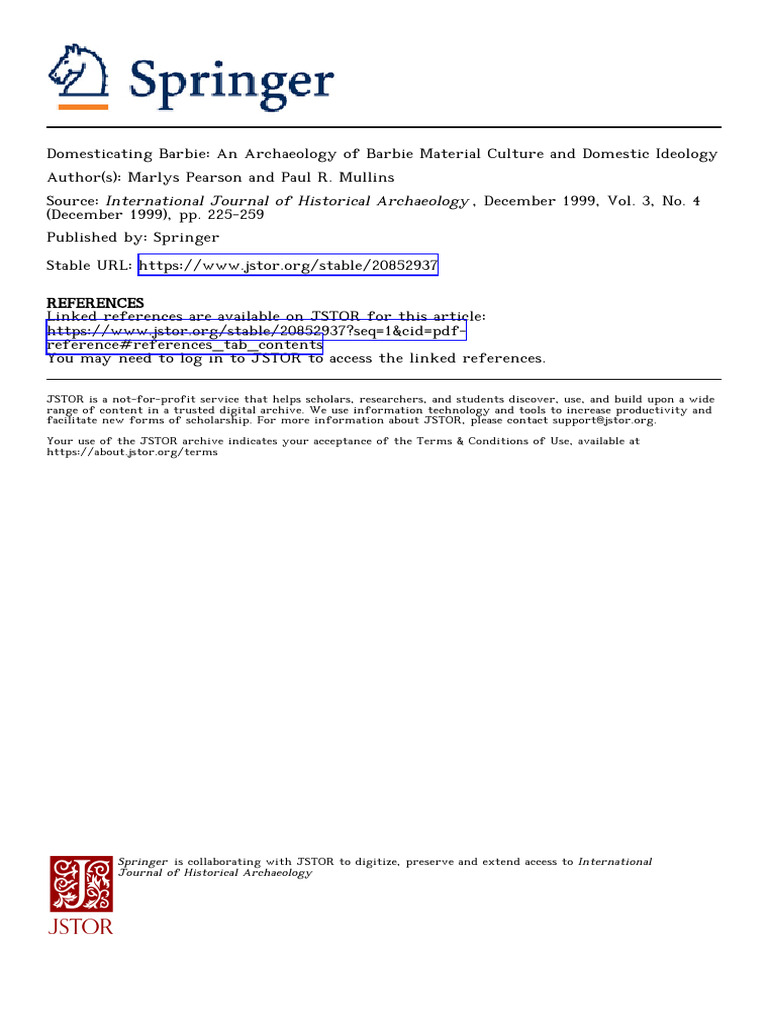 Domesticating Barbie An Archaeology of Barbie Material Culture and ...