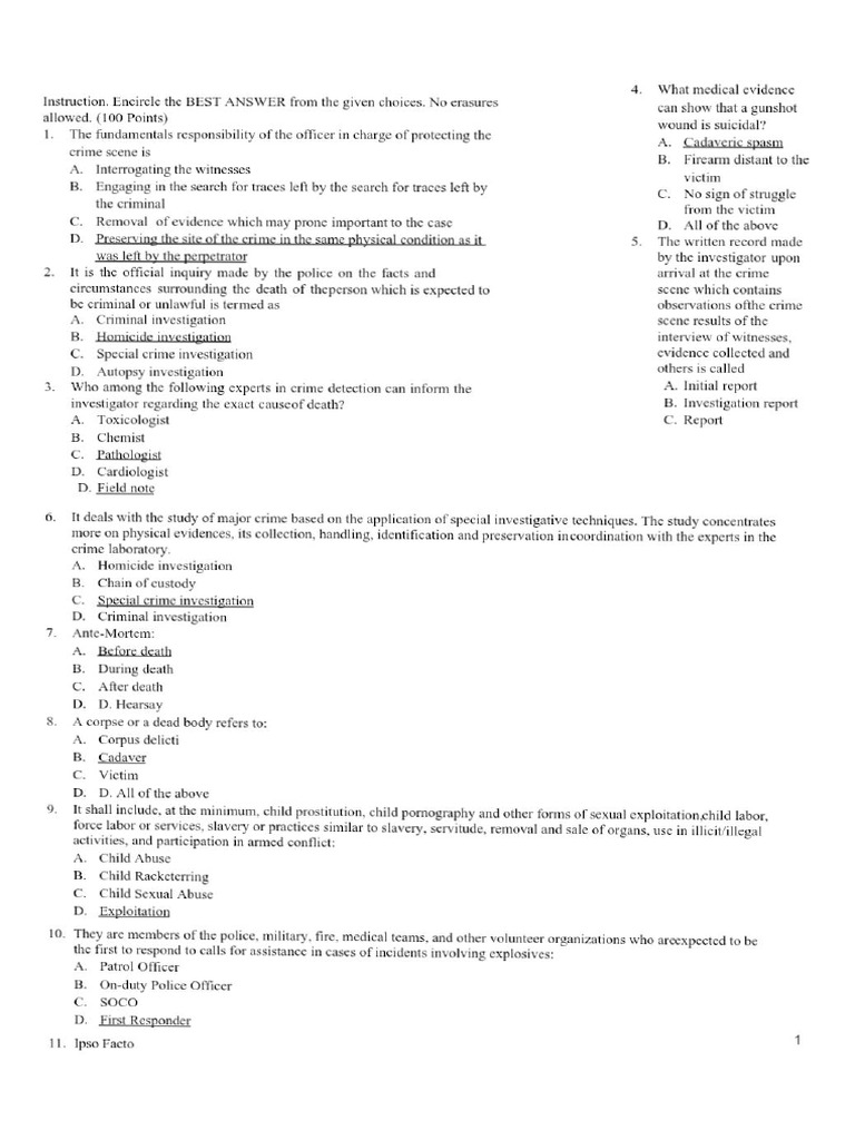 Cri 174 Practice Questions | PDF