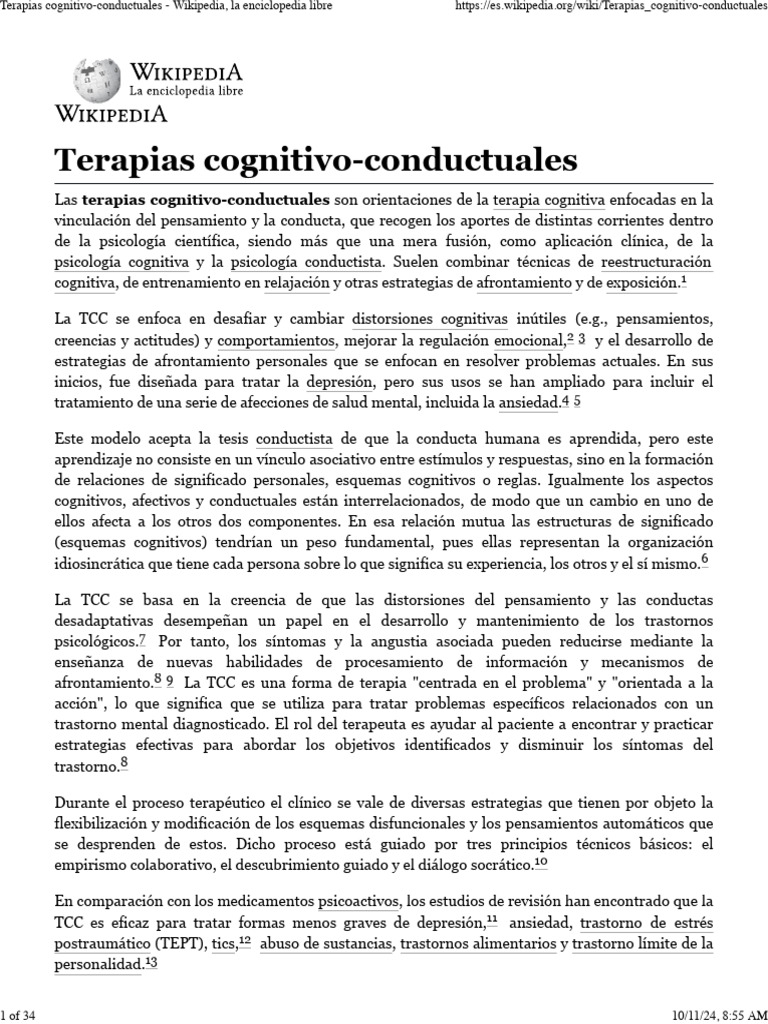Terapias Cognitivo-Conductuales - Wikipedia, La Enciclopedia Libre ...