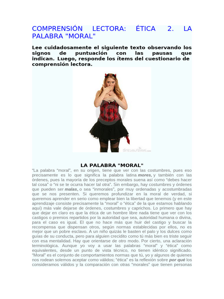 COMPRENSIÓN LECTORA | PDF