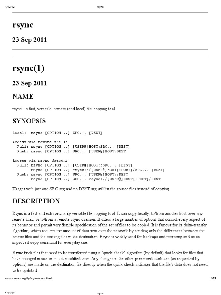 Rsync | PDF | Information Technology Management | Computer Data
