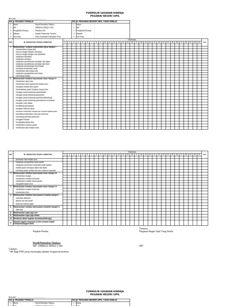 FORM SKP Harian | PDF