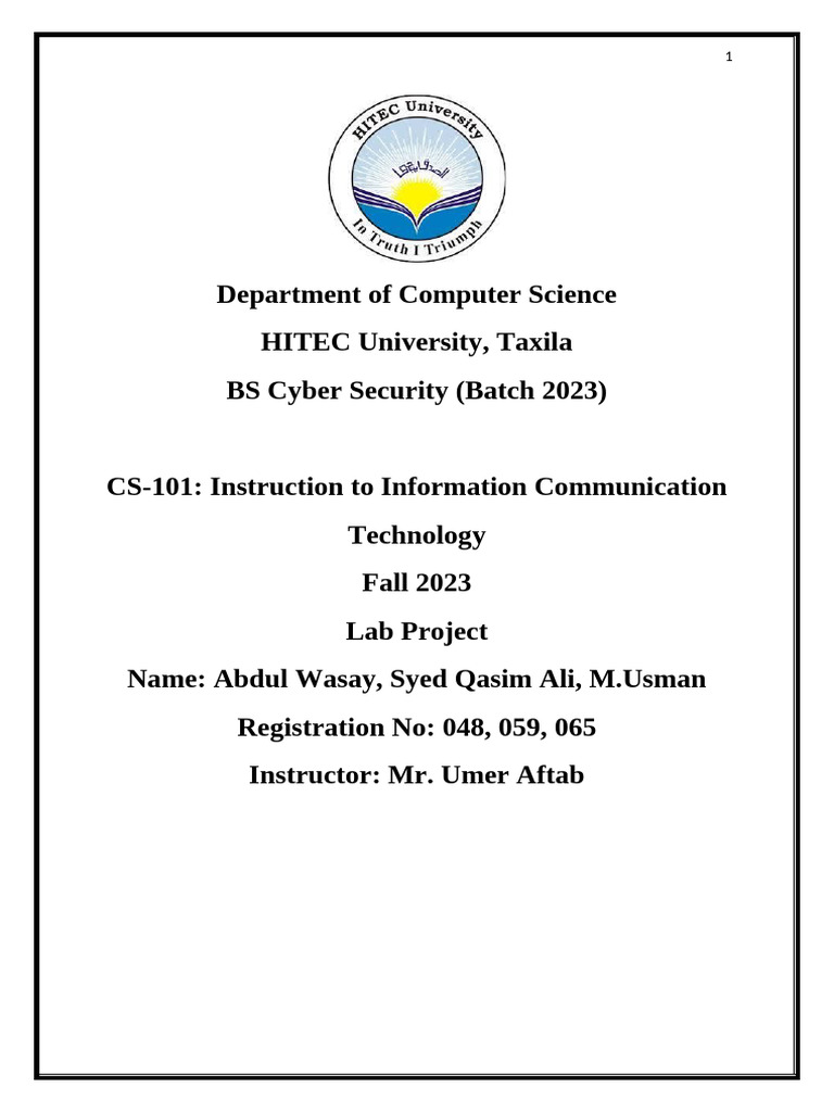 IICT Lab Project | PDF